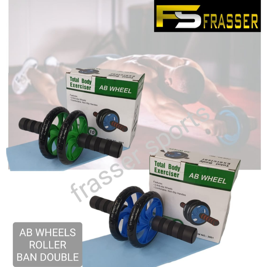 Jual Frasser Abdominal Wheel Ab Wheel Double Fitness Training Gym ...