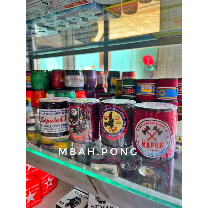 Jual gelasan senar super silicon | benang layangan cap kapak | Shopee ...