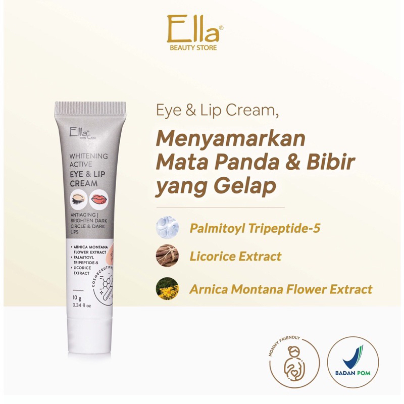 Jual Ella Skincare Eye & Lip Cream Formula 2 in 1 with Whitening Active ...