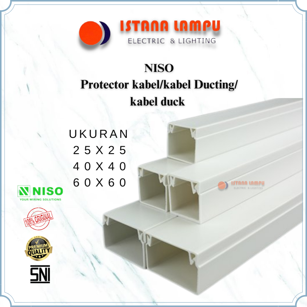 Jual Kabel Duct / Pelindung Kabel / Trunking / Pelindung Kabel /Niso | Shopee Indonesia