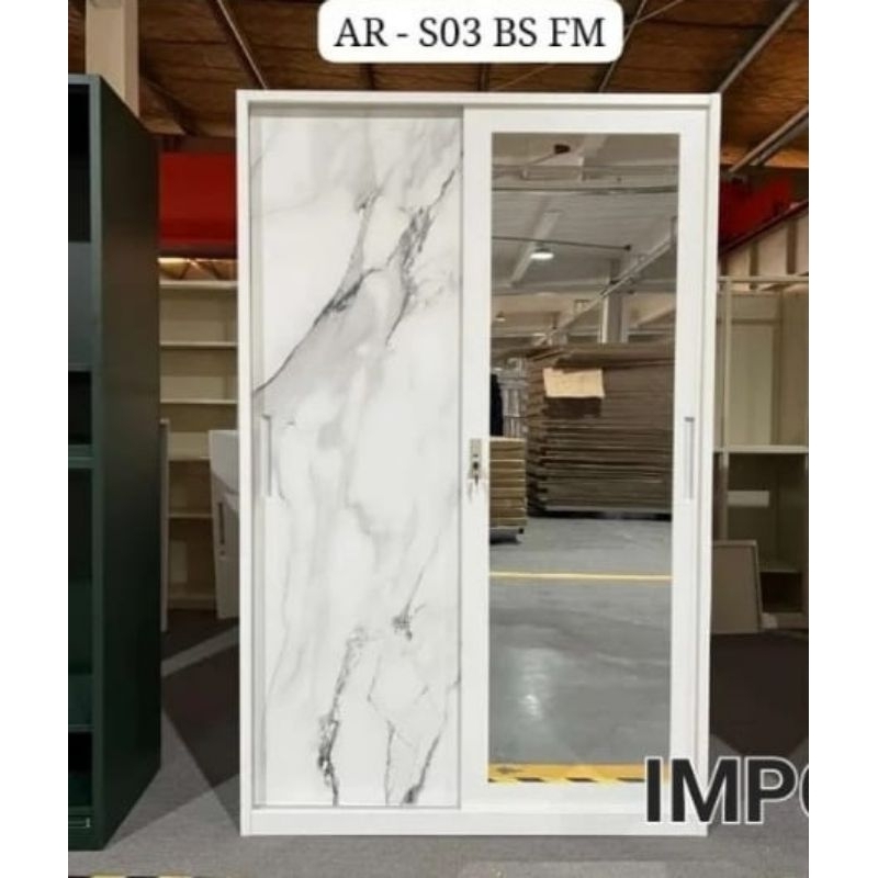 Jual Importa Lemari Pakaian 2 Pintu Sliding Plat Besi AR S03 (Palembang ...