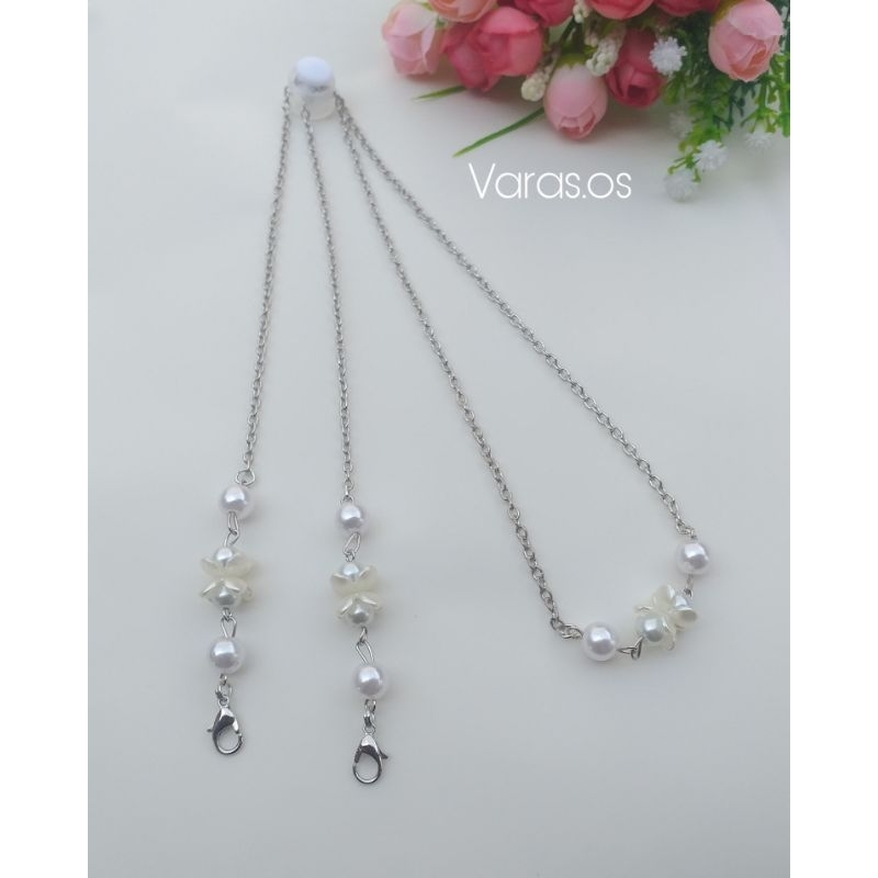 Jual Strap Masker 2in 1 Silver Klopak Mutiara|Konektor Masker|Kaitan ...