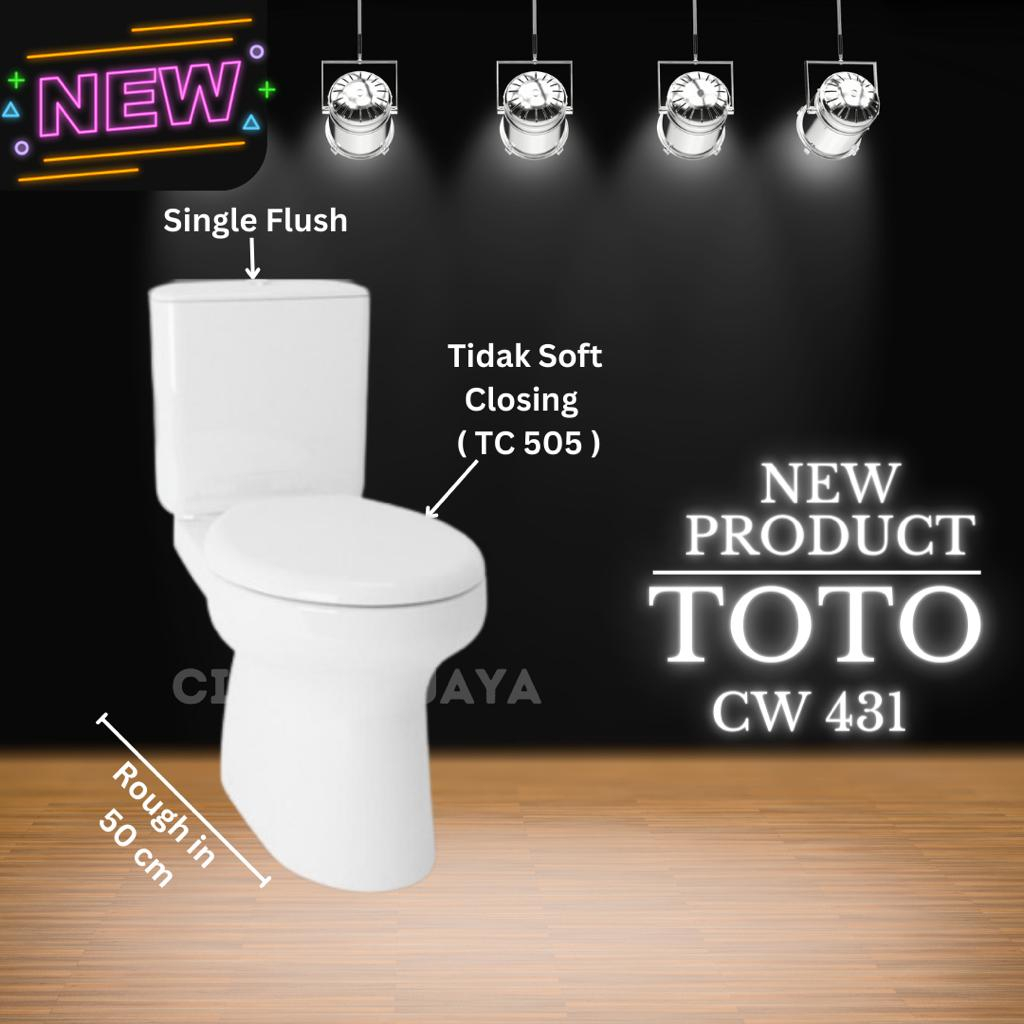 Jual KLOSET DUDUK TOTO CW431J SINGLE FLUSH / MONOBLOK CLOSET TOTO CW ...