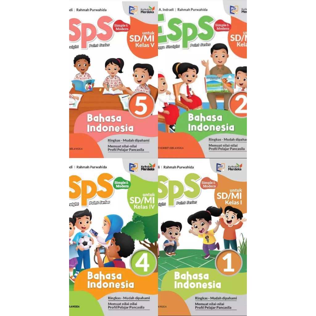 Jual ESPS BAHASA INDONESIA KELAS 1,2,4,5 SD/MI Kurikulum Merdeka | Shopee Indonesia