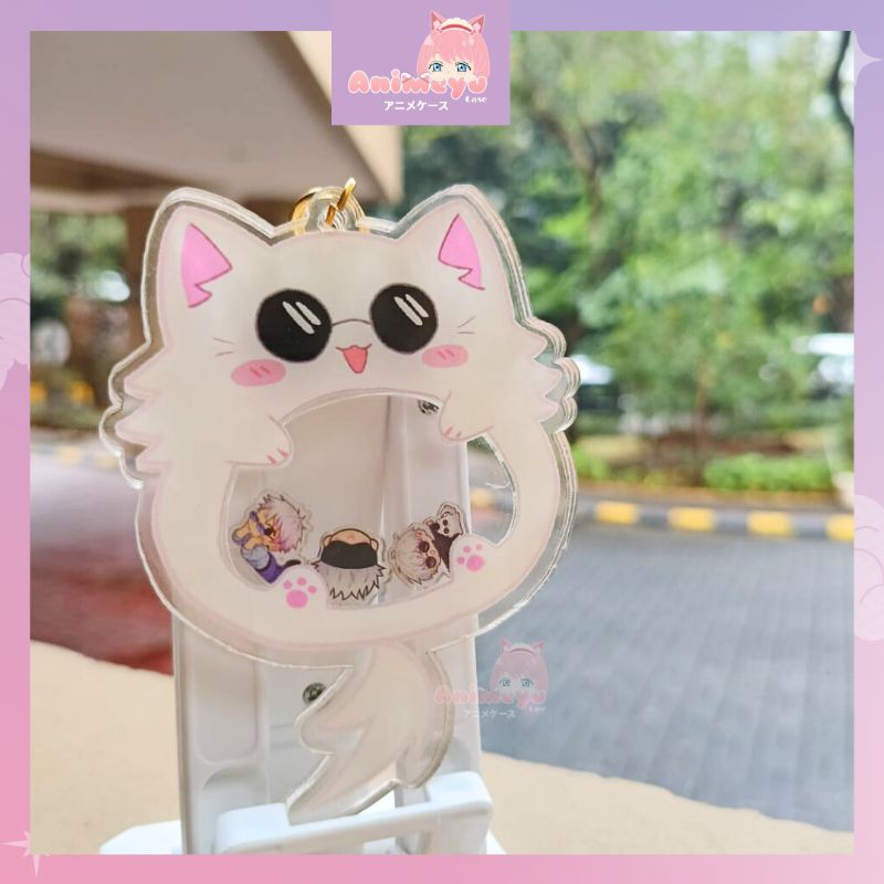 Jual Gantungan Kunci Key chain Shaker Transparan Anime Gojo Satoru ...