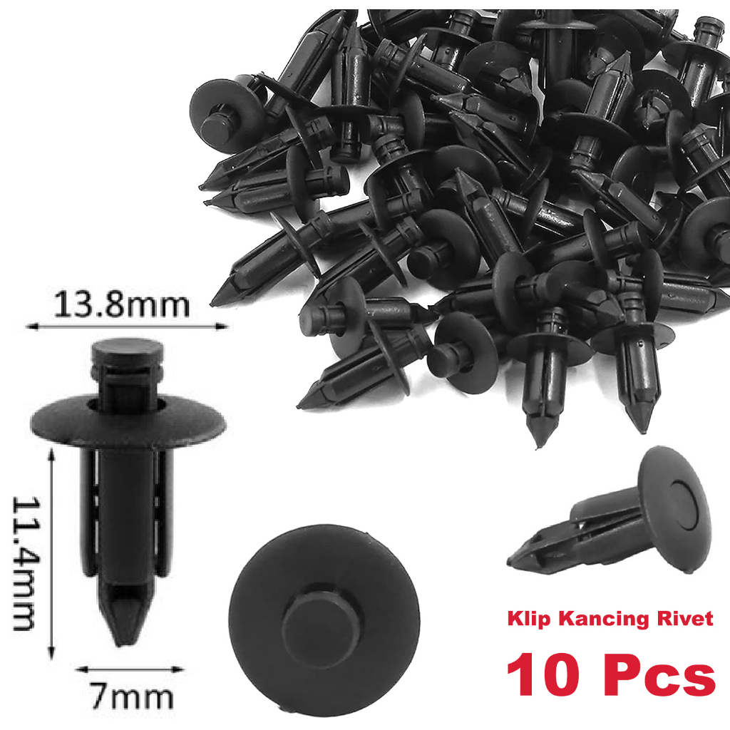 Jual 10pcs clip plastic rivet - Klip - Paku Keling - baut ripet motor ...