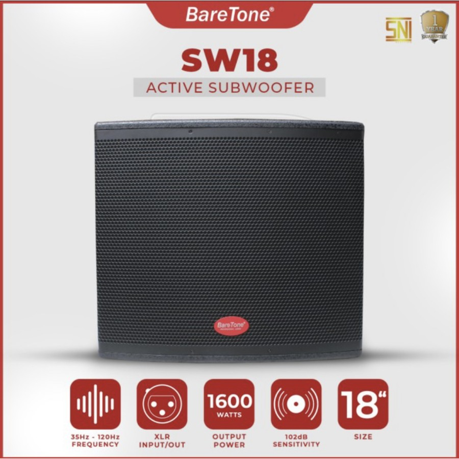 Jual Subwoofer Aktif Baretone SW18 Original Active 18 inch | Shopee Indonesia