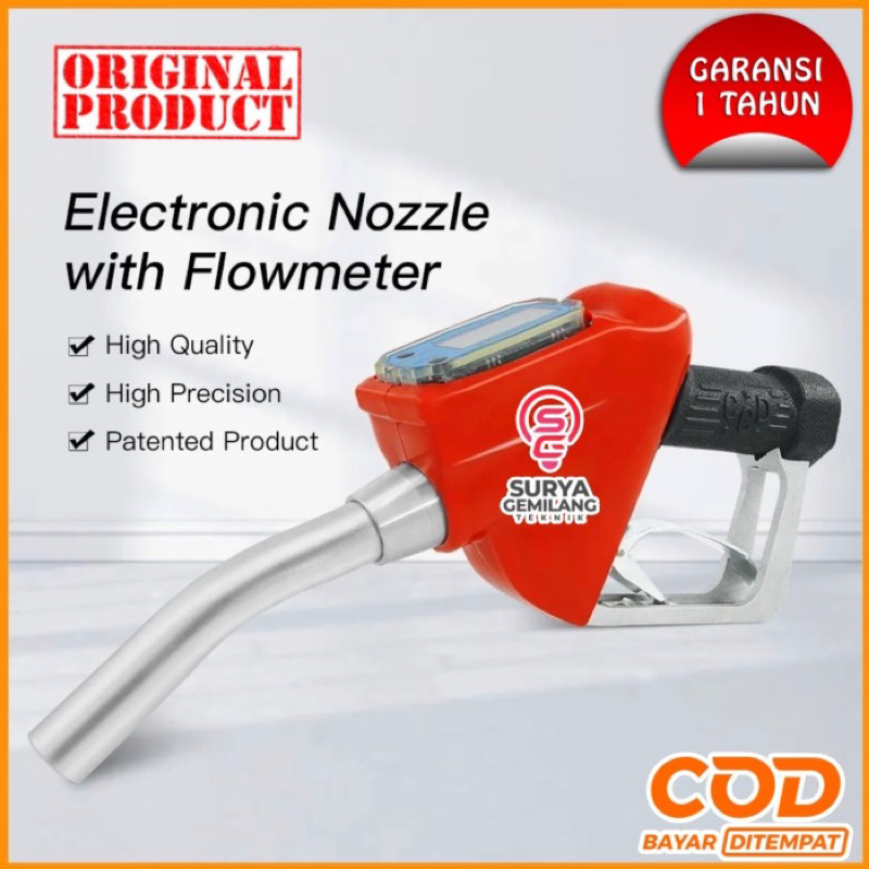 Jual Nozzle Gun Digital Pertamina / Pertamini 1" inch SPBU Pom Bensin ...