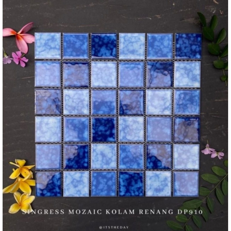 Jual Mozaik Keramik Porcelain Kolam Renang Import Mozaic Singress DP910 Keramik Mozaik Kolam ...