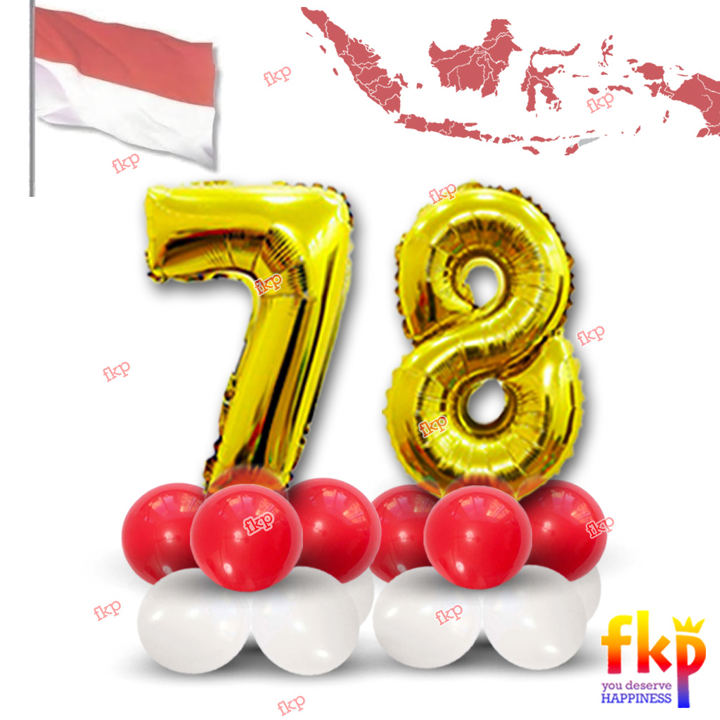 Jual FUN KIDS PARTY Stand Balon Dirgahayu RI / Paket Balon Berdiri ...