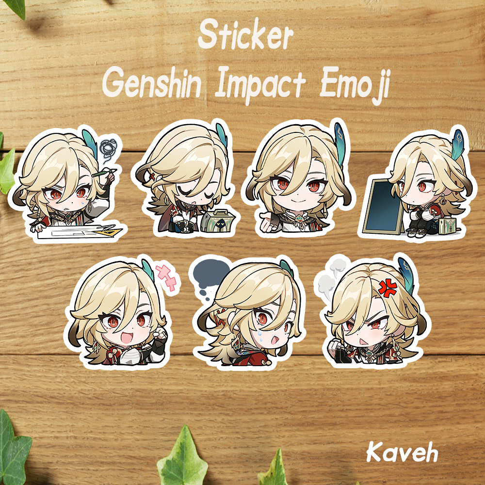 Jual Stiker Genshin Impact Emoji Sticker Vinyl / Sticker Set Genshin ...