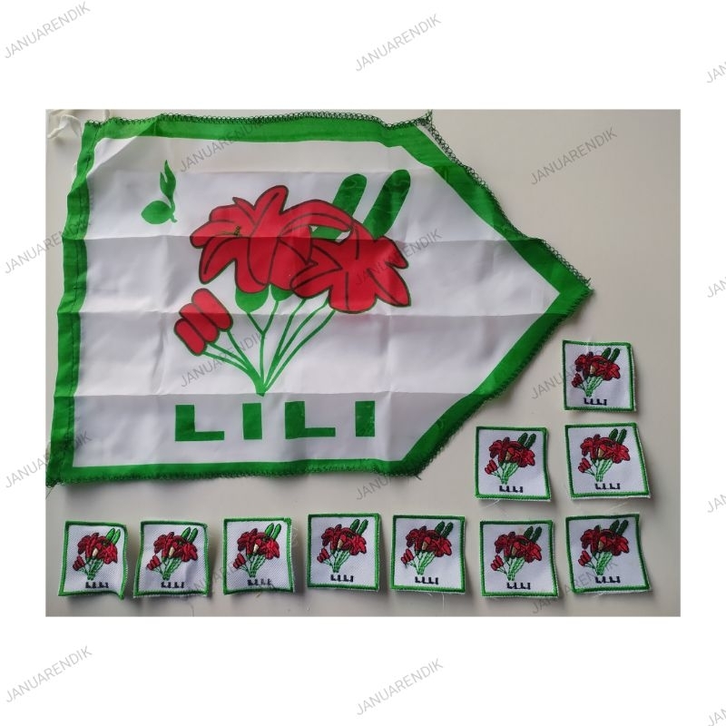 Jual TANDA REGU BUNGA LILI SET BENDERA PENGGALANG PUTRI PRAMUKA ...