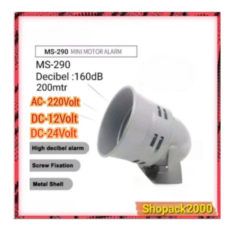 Jual Motor Sirine Sirene MS290 220VAC 12V DC 24 DC | Shopee Indonesia
