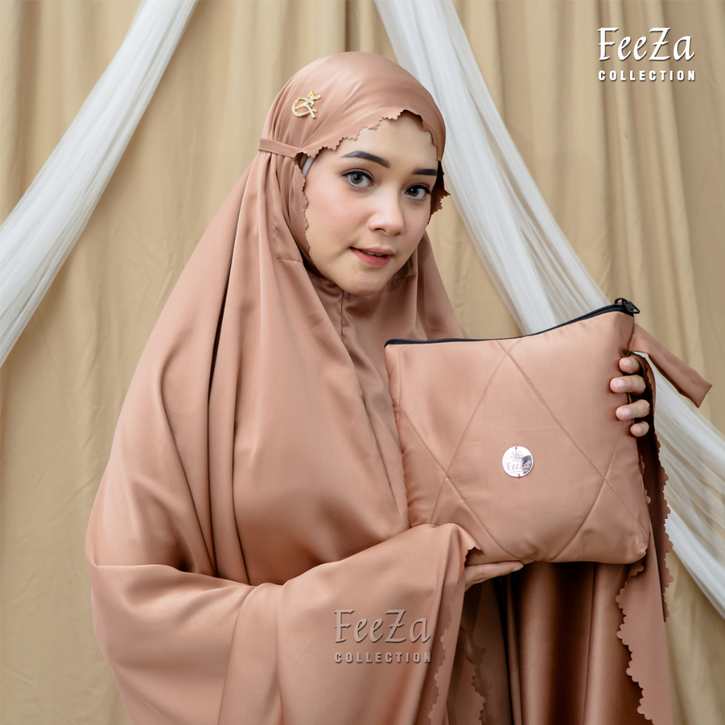 Jual FeeZa Mukena Dewasa Silk 2in1 FeeZa Set Sajadah Laser Cut ...