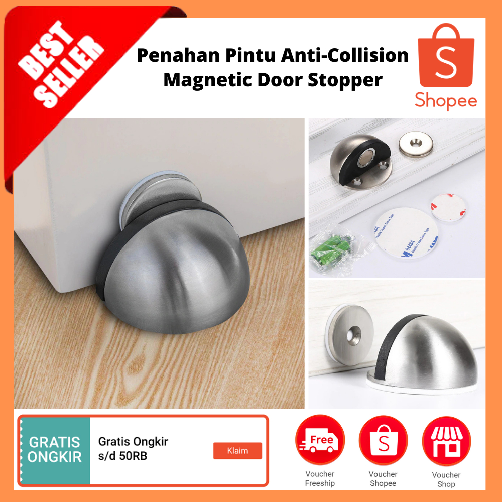 Jual Penahan Pintu Anti-Collision Magnetic Door Stopper / Penahan Pintu ...