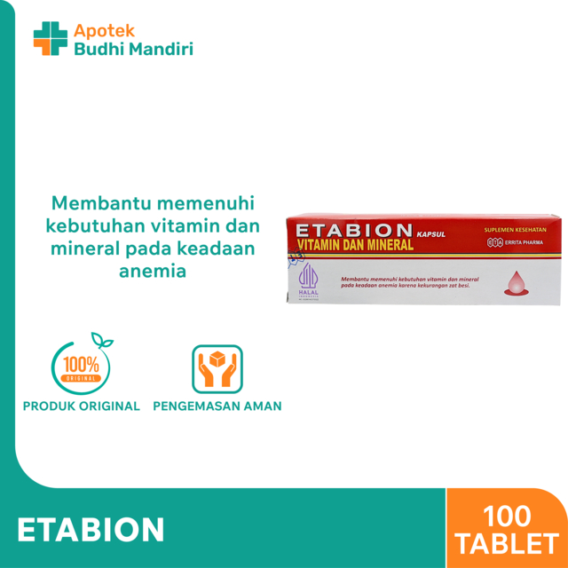 Jual Etabion (1 Box) - Memenuhi Vitamin dan Mineral pada Anemia ...