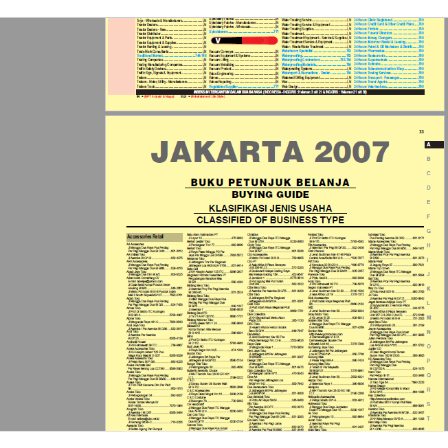 Jual Buku telepon Yellow Pages (file PDF, soft copy) JAKARTA, SURABAYA ...