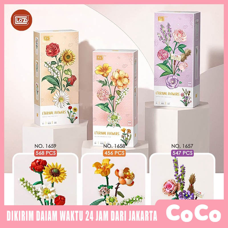Jual Flower Brick Block/flower Mainan Block/Flower Bunga Block/ DIY ...