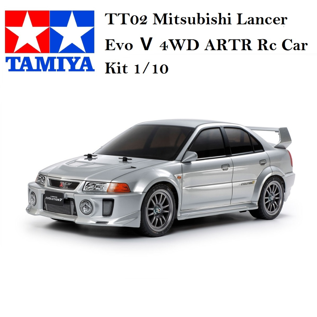 Jual Tamiya TT02 Mitsubishi Lancer Evo Ⅴ 4WD ARTR Rc Car Kit 1/10 ...