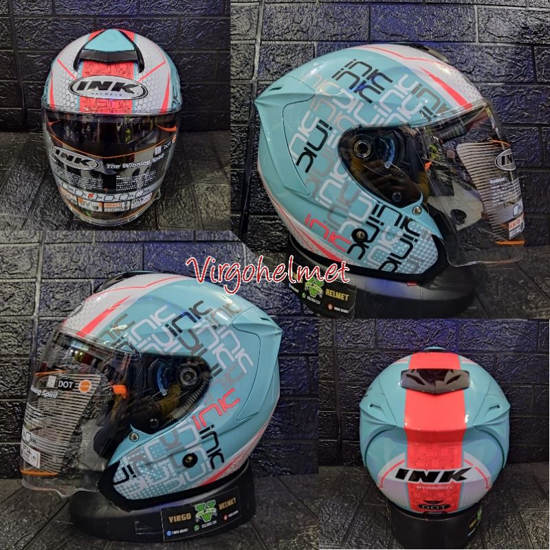 Jual Helm INK DYNAMIC #4 AQUA BLUE/FUXIA | Shopee Indonesia