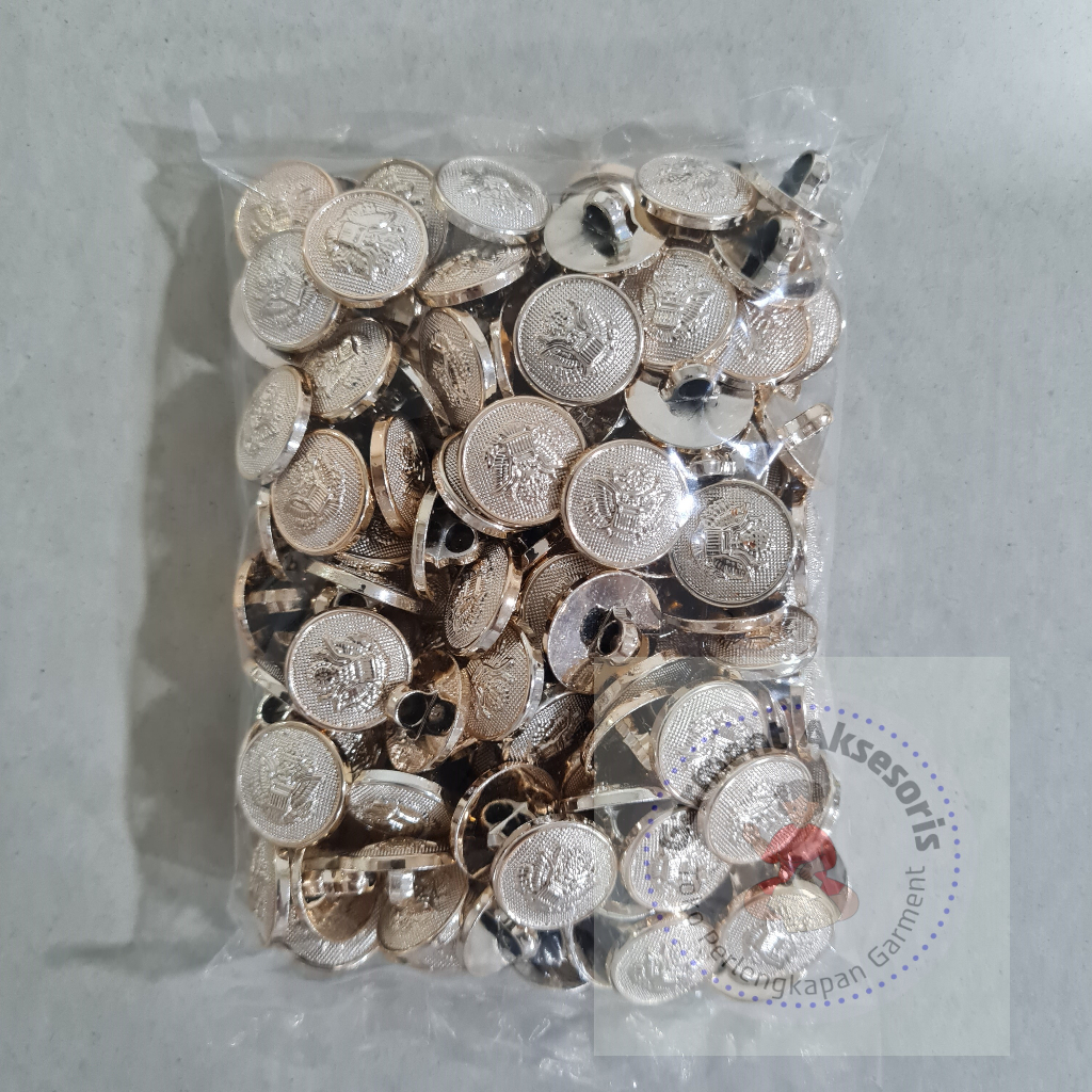 Jual Kancing Jas Almamater Ukuran 28L (18mm) & 32L (20mm) Rosegold Isi ...