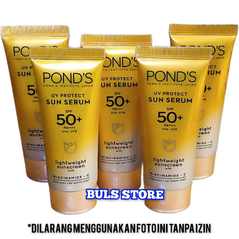 Jual Ponds UV Protect Sun Serum SPF 50+ PA++++ UVA UVB Sunscreen 30gr | Shopee Indonesia