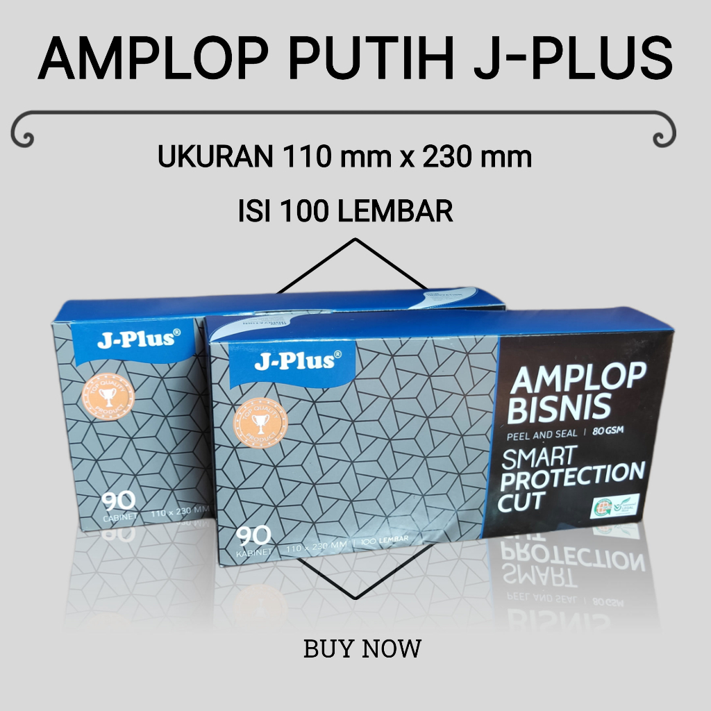 Jual Amplop Polos Putih J-PLUS/ Amplop No.90 Cabinet | Shopee Indonesia