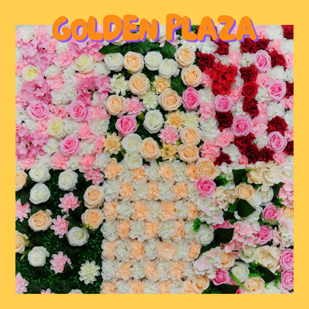 Jual Panel Dinding Bunga Karangan 3D Flower Wall Decoration Bahan Sutra ...