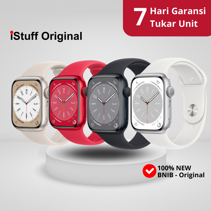 Jual Apple Watch Series 8 2022 41mm 45mm Silver Starlight Midnight Red ...