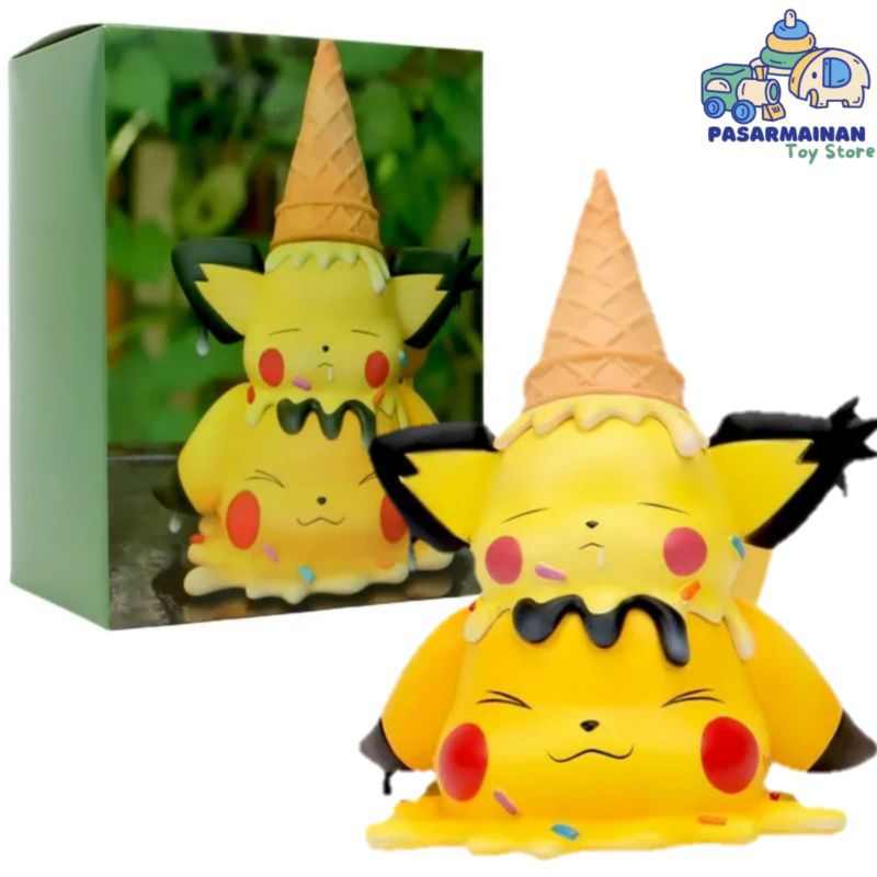 Jual Action Figure Anime Pokemon Ice Cream Pikachu Raichu Miniatur ...