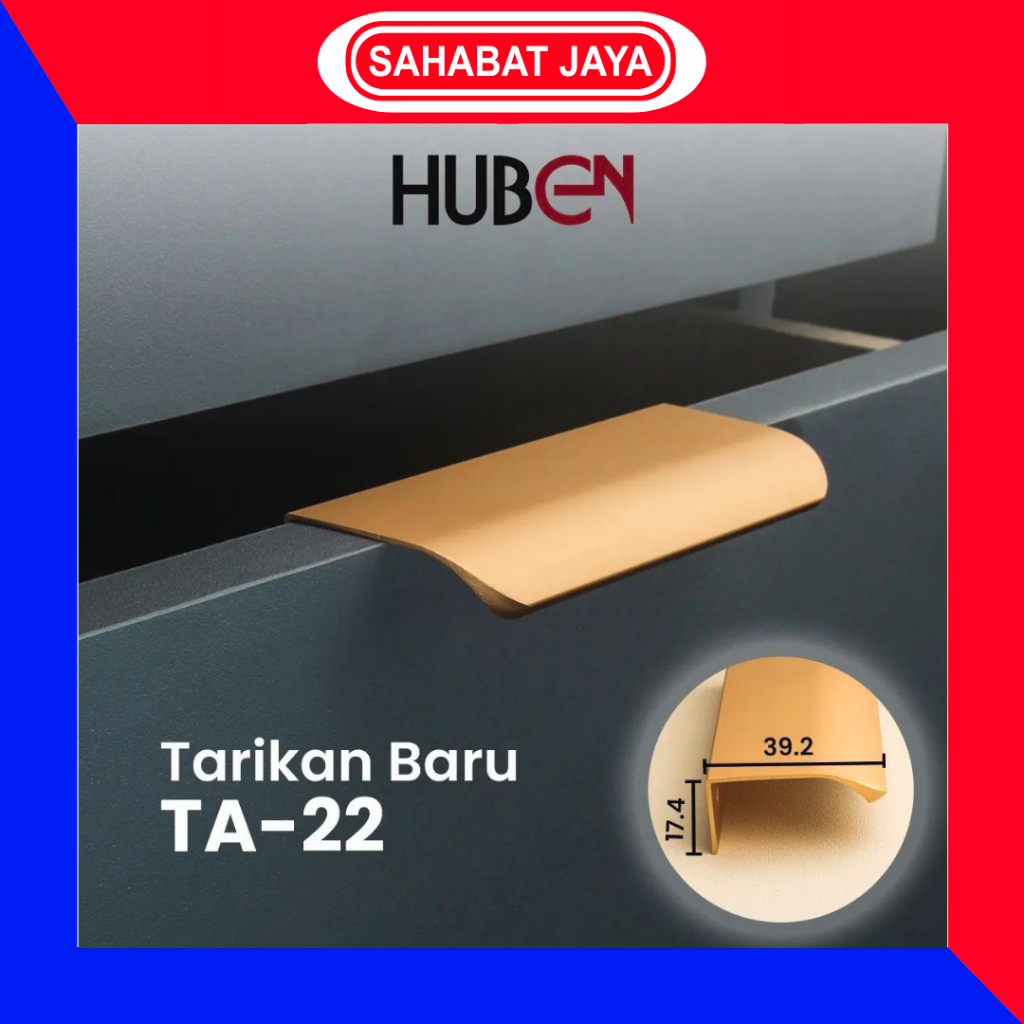 Jual Huben Tarikan TA-22 64 96 128 160 192 Black Gold Handle Pintu Laci ...