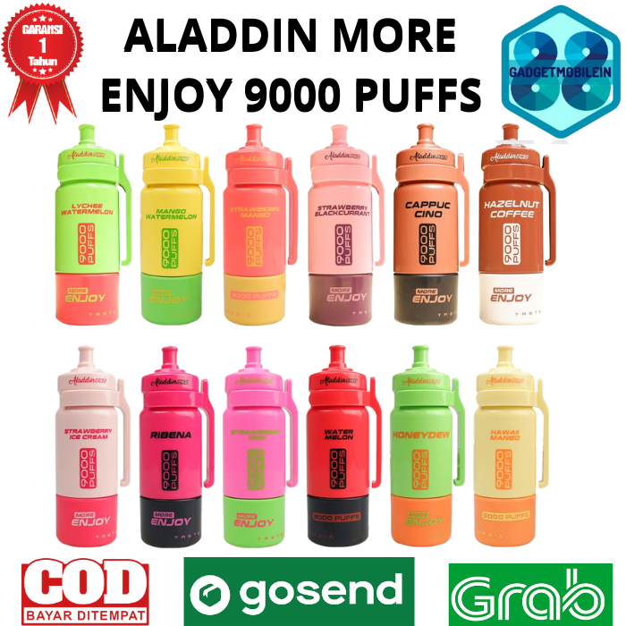 Jual ALADDIN PRO ENJOY 9000 PUFFS ALL SERIES | Shopee Indonesia