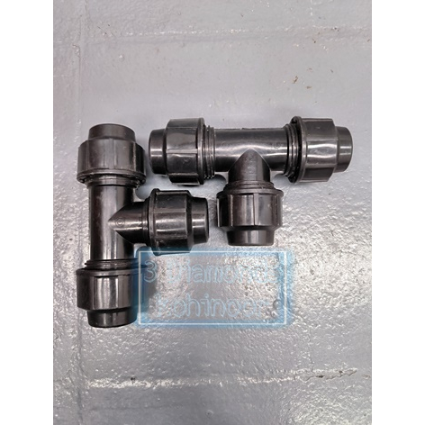 Jual TEE COMPRESSION HDPE / TEE PIPA HDPE 3/4" 25MM | Shopee Indonesia