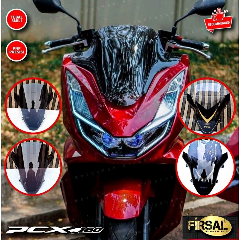 Jual VISOR WINDSHIELD PCX 160 MODEL STANDAR DAN BLACK SERIES FIRSAL ...