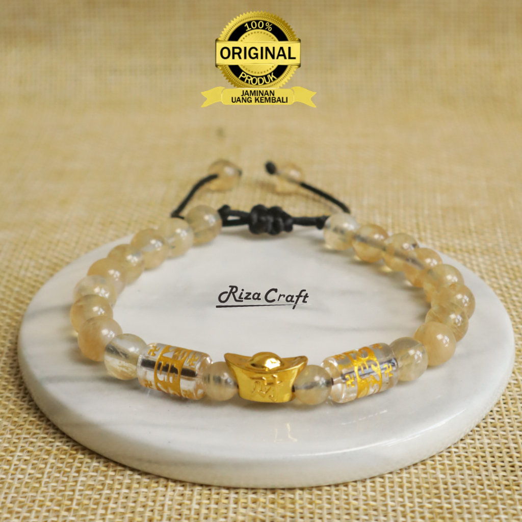 Jual FINANCE BRACELET Gelang Batu Alam Kristal Citrine Kuning ASLI Akik ...
