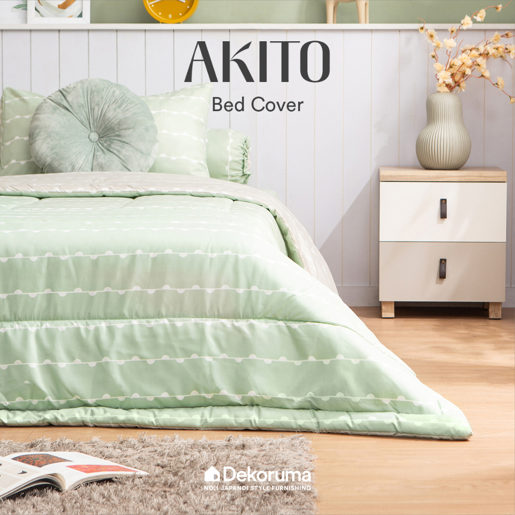 Jual Dekoruma AKITO Bed Cover Microtex Double 210x240 cm | Shopee Indonesia