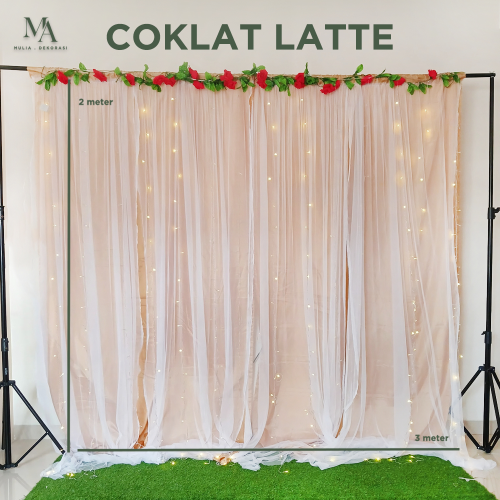Jual Kain Dekorasi Backdrop Tiang Abutai Tile Sudah Dijahit Menjadi ...