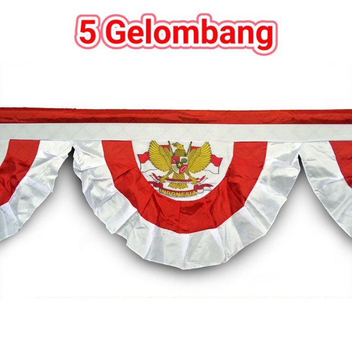 Jual Bendera Merah Putih Background Bendera Garuda 5 Gelombang | Shopee Indonesia