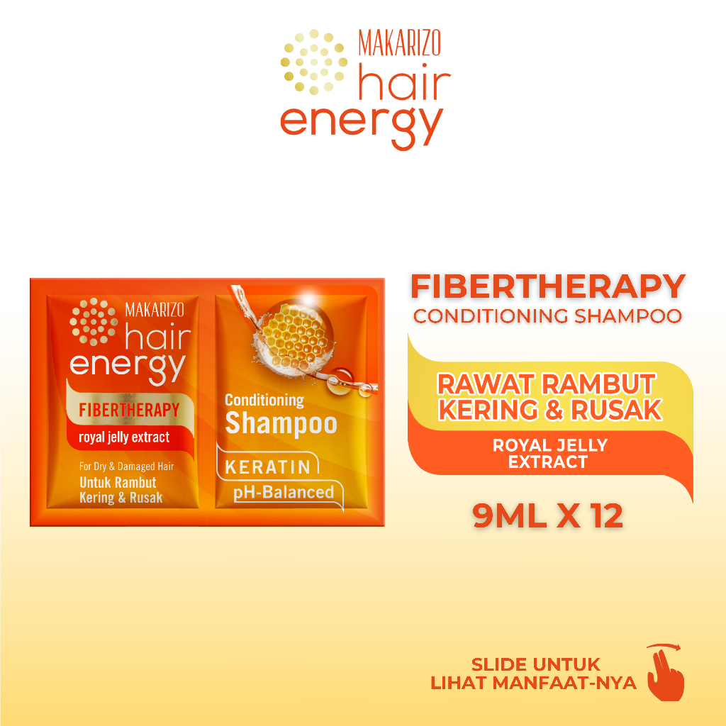 Jual Makarizo Hair Energy Fibertherapy Conditioning Shampoo Royal Jelly ...