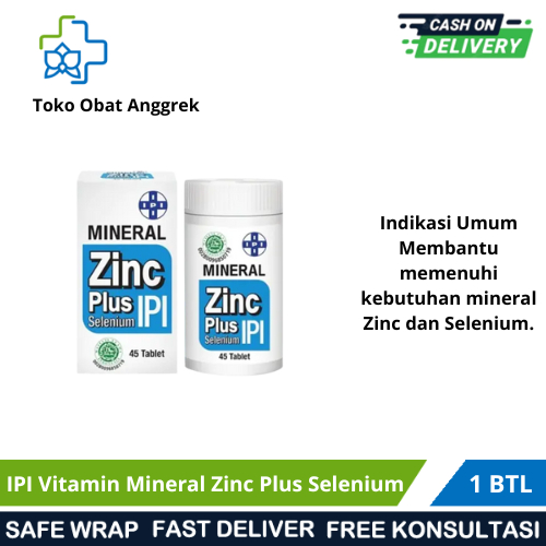 Jual Vitamin Mineral Zinc Plus Selenium IPI 45 Tablet | Shopee Indonesia