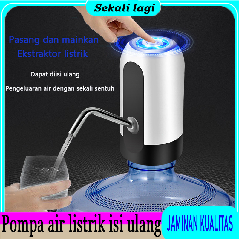 Jual Pompa Galon Listrik LED / Air Minum Pompa Air Listrik Tanpa Kabel ...