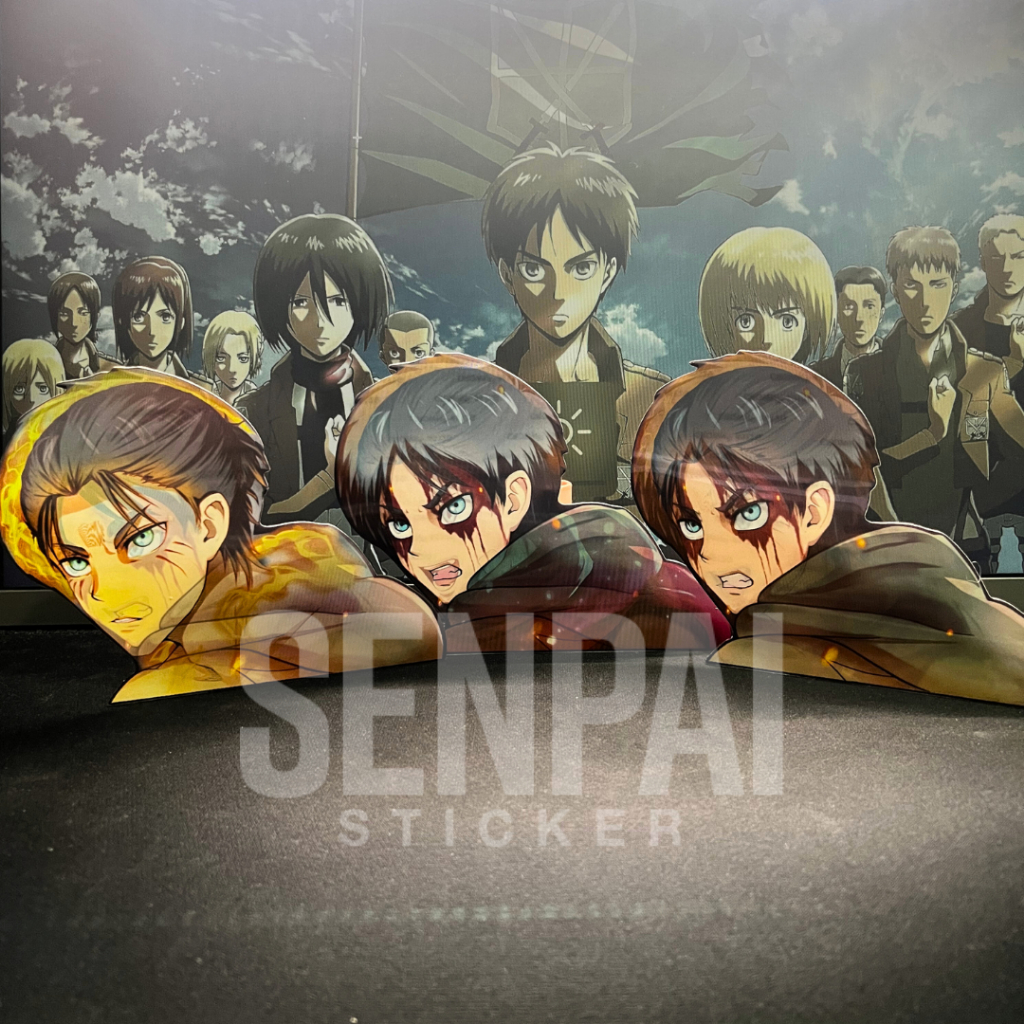 Jual Attack on Titan SENPAI STICKER Stiker Anime 3D TER MURAH Anti Air ...