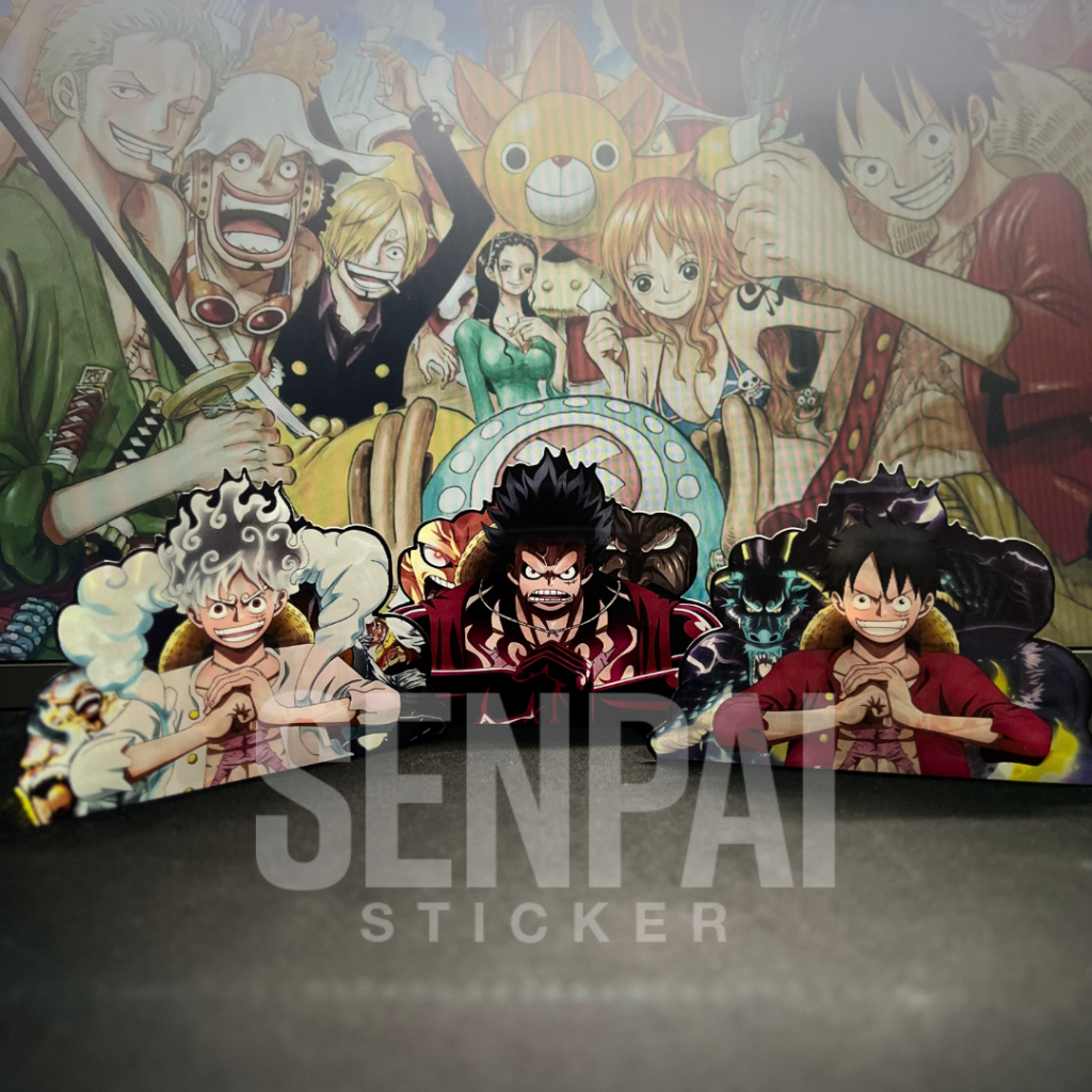 Jual One Piece SENPAI STICKER Stiker Anime 3D TER MURAH Luffy Zoro ...