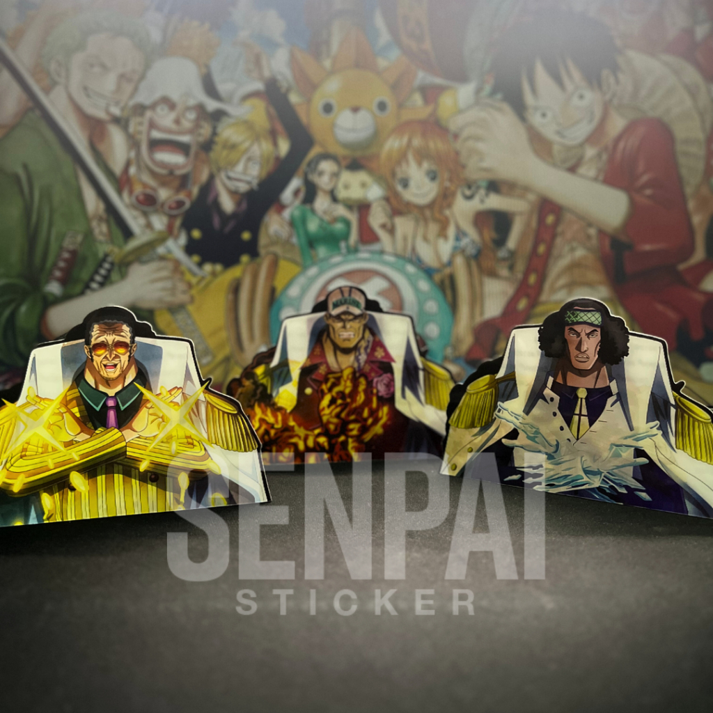 Jual One Piece SENPAI STICKER Stiker Anime 3D TER MURAH Luffy Zoro ...