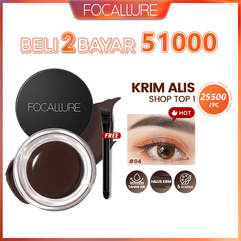 Jual FOCALLURE Eyebrow Cream Gel waterproof Pensil Alis Sikat Alis ...