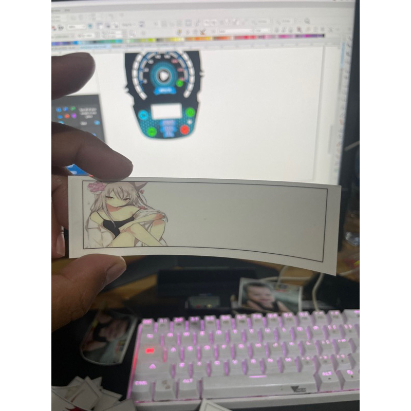 Jual Custome Stiker anime LCD Speedometer Honda new vario 125/150/160 ...