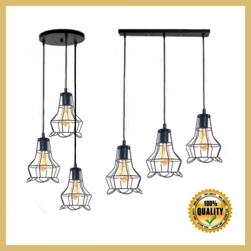 Jual KAP LAMPU MODEL BUNGA 3 CABANG KAP LAMPU BESI VINTAGE | Shopee ...
