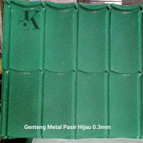Jual Genteng Metal Pasir Hijau / Atap Genteng Pasir / Genteng Galvalum ...