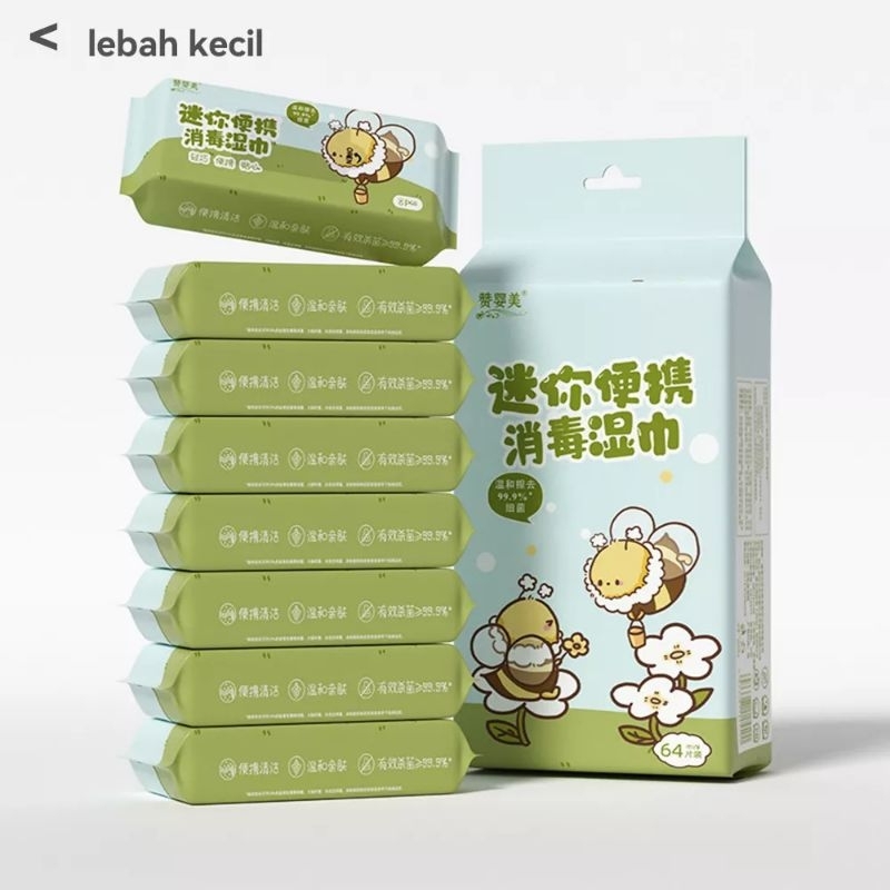 Jual HARGA/PC Tissue basah mini Tisu basah Tissue basah lucu wet wipes ...