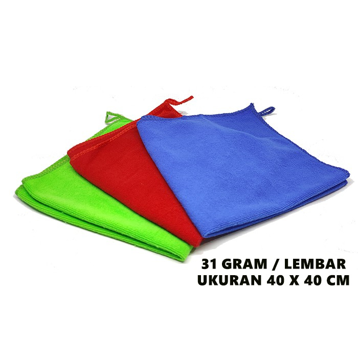 Jual Microfiber Cloth Kain Lap Microfiber 40 x 40 cm HALUS Meresap ...